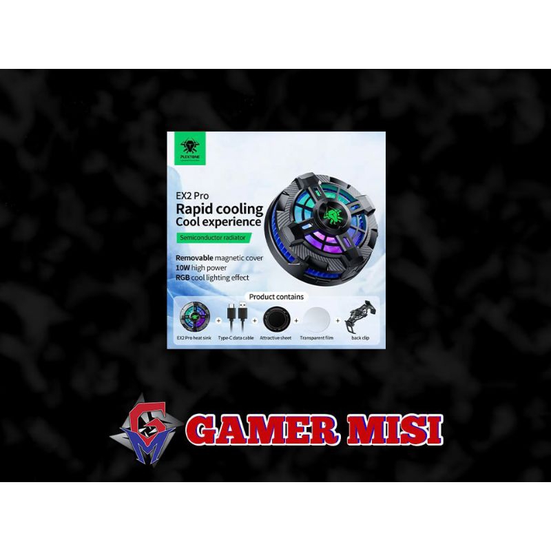 PLEXTONE EX2 PRO MOBILE PHONE COOLER GAMING RGB RADIATOR COOLING FAN ...