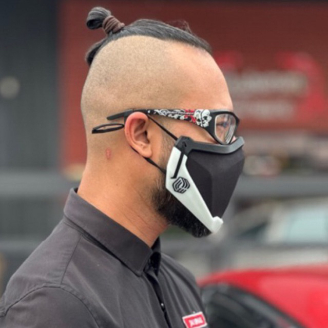WHITE BLACK CYFORM 3D PRINT CYFACEMASX VIRAL TECHWEAR FACE MASK CFX01 ...