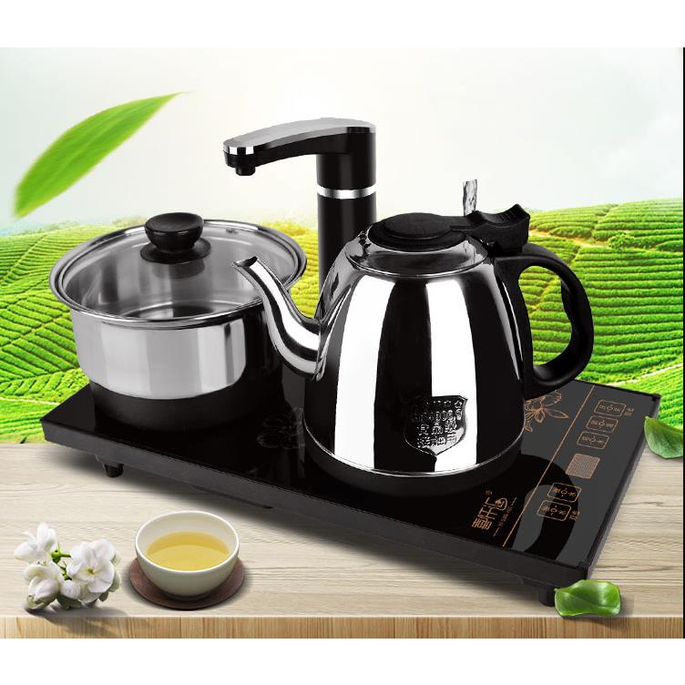 220V Electric Kettle Household Tea Pot Set Automatic Pump Water 1L ...