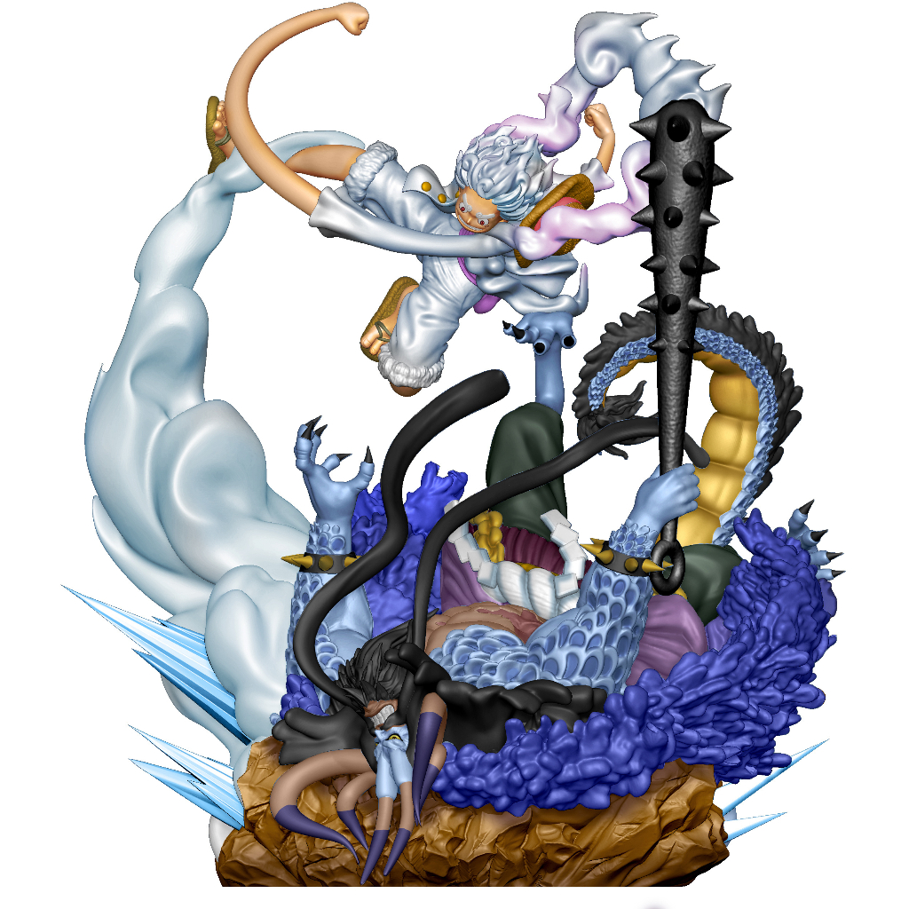 【Ready Stock】Megahouse One Piece Logbox Rebirth Luffy Gear 5 Figure ...