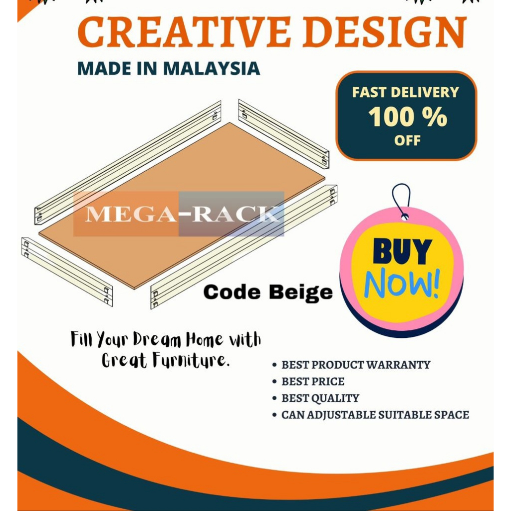 MEGA RACK MCB MODEL Boltless Rack Extra Level (ONLY APPLICABLE TO ...