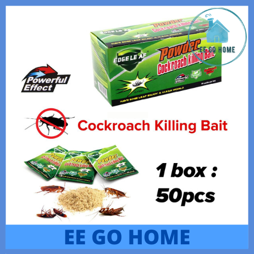 50Pack / 1 Box 5g Powder Cockroach Killer Killing Bait Pest Control ...