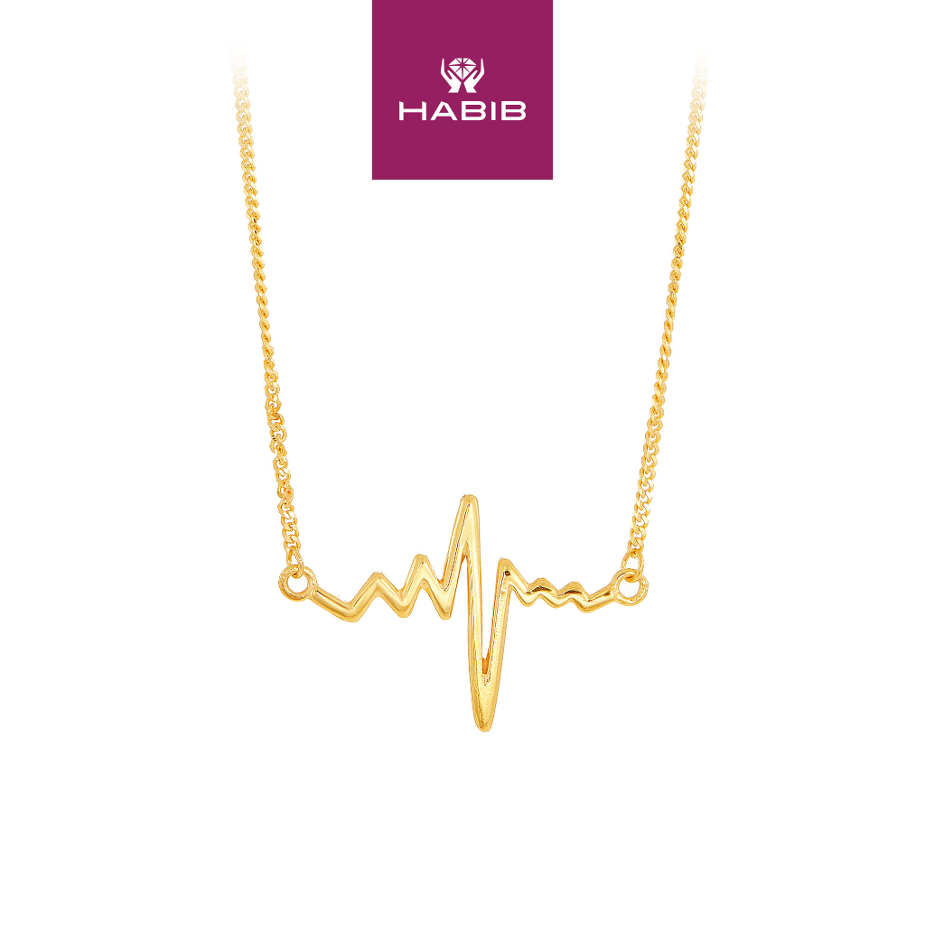 HABIB 916/22K Yellow Gold Necklace (Heart Beat) JAA1302(A)-01-641021 ...