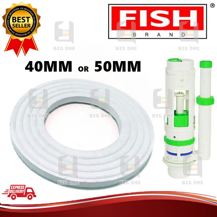 (40MM / 50MM) FISH CJ TOILET CISTERN TANK RUBBER GASKET WITH GROOVE ...