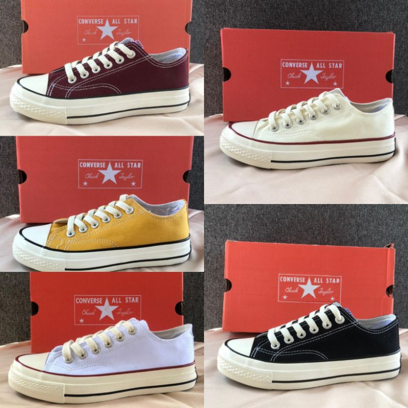 CONVERSE CHUCK TAYLOR 1970'S COPY ORI BLACK WHITE BIEGE LOW CUT READY ...