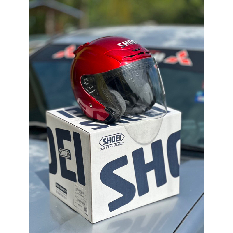 HELMET SHOEI JFORCE 2 MEROON PREMIUM | Shopee Malaysia