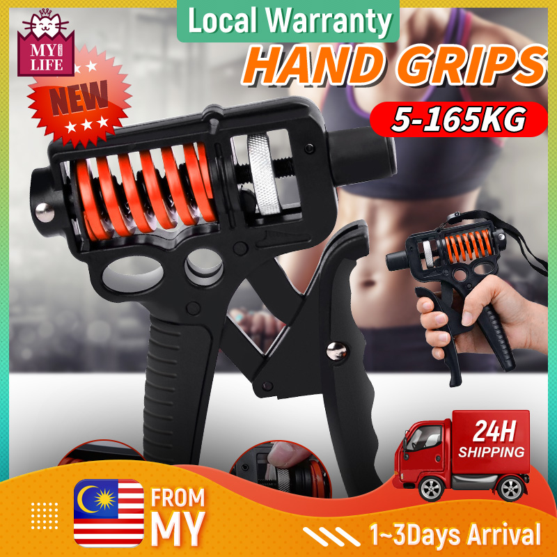 5-165kg Adjustable Heavy Hand Grip Strengthener Fitness Hand Exerciser ...