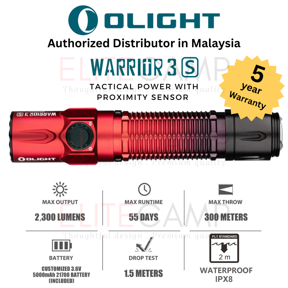 Olight Warrior 3S Tactical Flashlight with Proximity Sensor ...