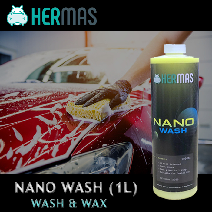 Hermas Nano Wash 1 Liter | Exterior Vehicle Care | Car Wash Shampoo ...