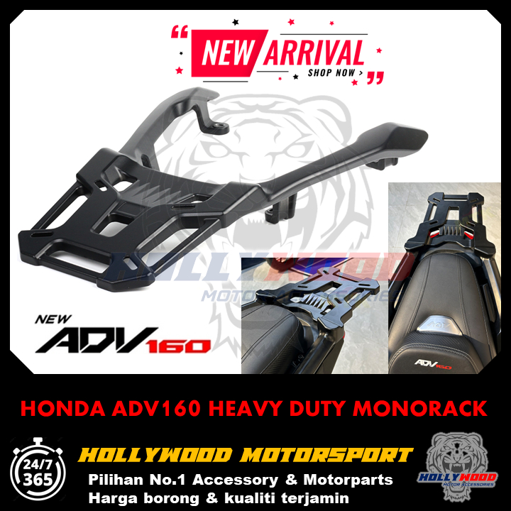 HONDA ADV160 MONORACK HEAVY DUTY REAR CARGO RACK UNIVERSAL TOP BOX ALUMINIUM GIVI PREMIUM ...