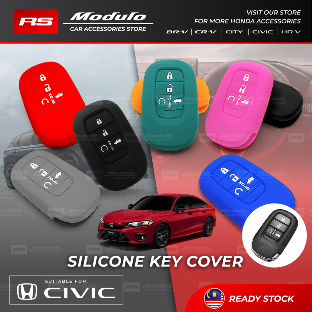 [𝐊𝐄𝐘 𝐂𝐎𝐕𝐄𝐑] Honda NEW HRV CIVIC FE 2024 Silicone Sarung Kunci Remote ...