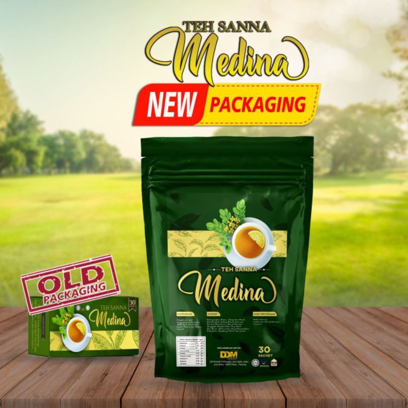 TEH SANNA Medina Teh Daun Durian Belanda & Senna Original HQ uncang TEH ...
