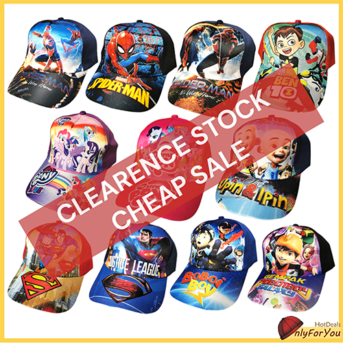 Kids Hat Cartoon Cap For Children Boy Girl Unisex Topi Budak Kanak ...