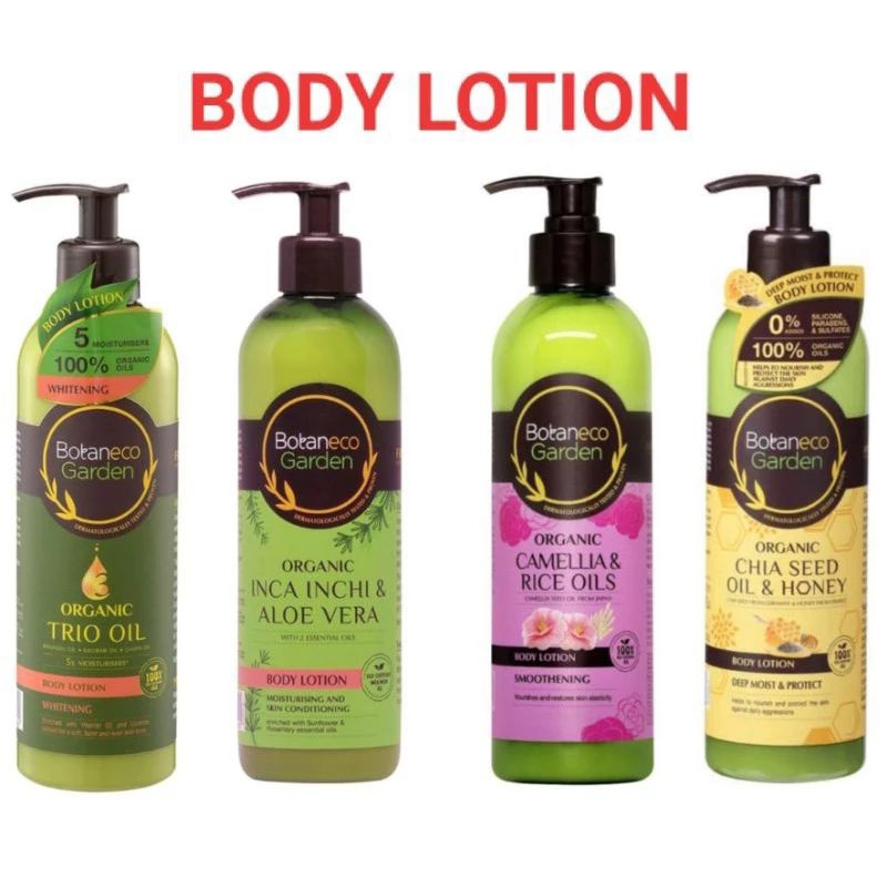 Botaneco Garden Organic Chia Seed & Honey Body Lotion | Camelia & Rice ...