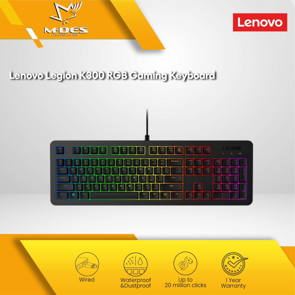 Lenovo Legion K300 RGB Gaming Keyboard / 1 Years Warranty | Shopee Malaysia
