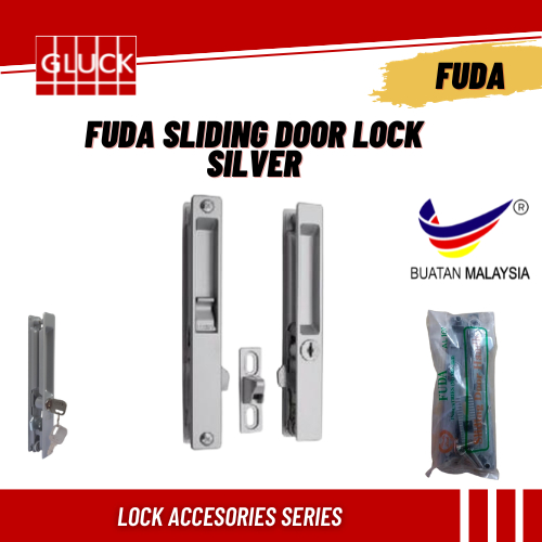 FUDA SLIDING DOOR LOCK SILVER 25mm Glass Sliding Door Lock | Shopee ...