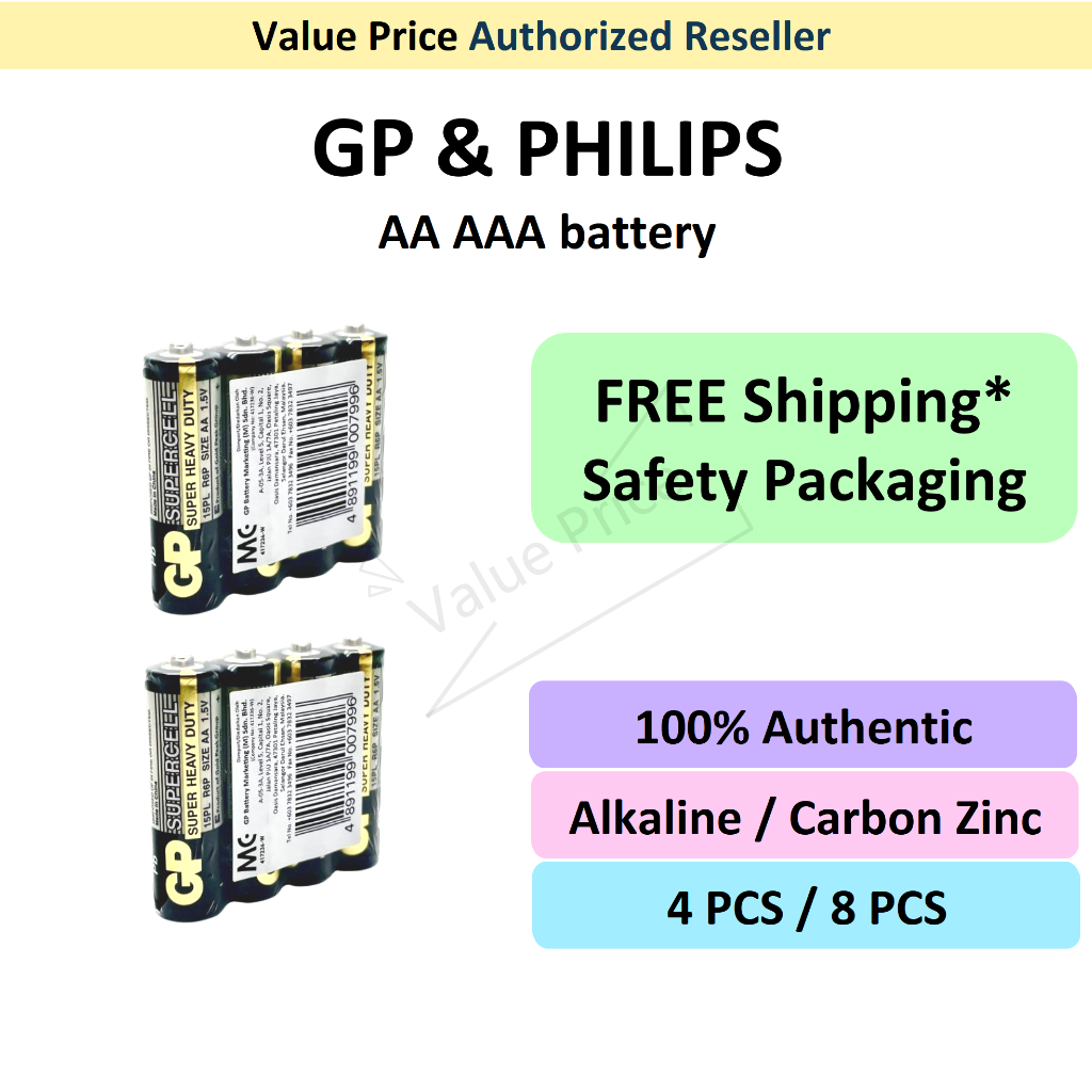 [GENUINE] AA battery AAA battery 2A 3A Bateri Alkaline 1.5V heavy duty ...