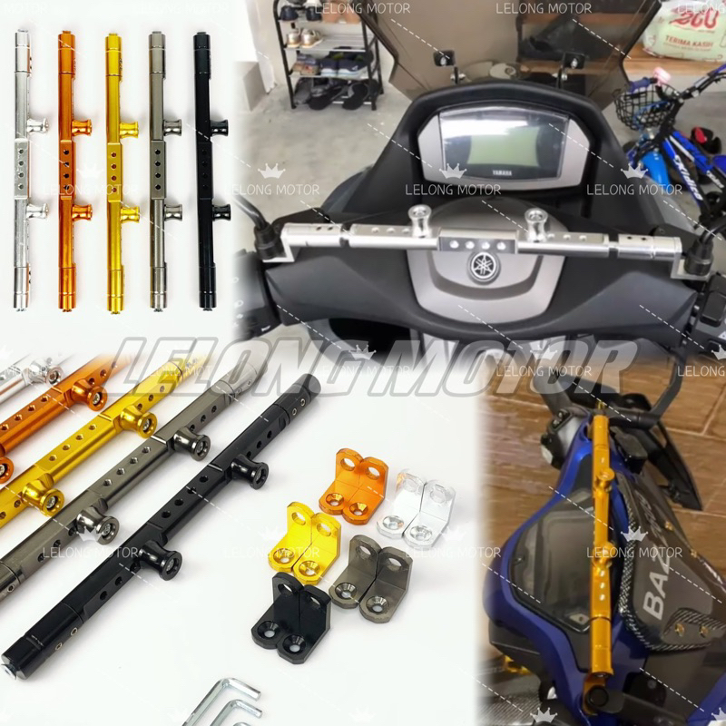 ADJUSTABLE BRACKET UNIVERSAL Motor Scooter Handle Cross Bar Stabilizer ...