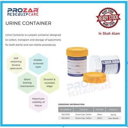 URINE CONTAINER-STERILE/NON STERILE (BUNDLE)-100pcs | Shopee Malaysia