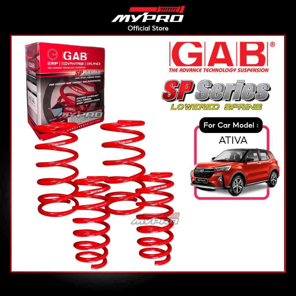 Best🔥GAB SP SPRING SPORT LOWERED PERODUA MYVI VIVA AXIA ALZA KELISA ...