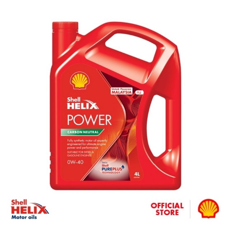 550054071 Shell Helix Power Fully Synthetic 0W40 SN PLUS Engine Oil (4L ...