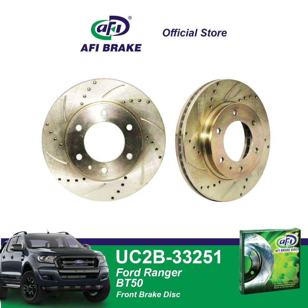 Afi Brake Front Disc Rotor - Ford Ranger BT50 - UC2B-33251 (1 set ...