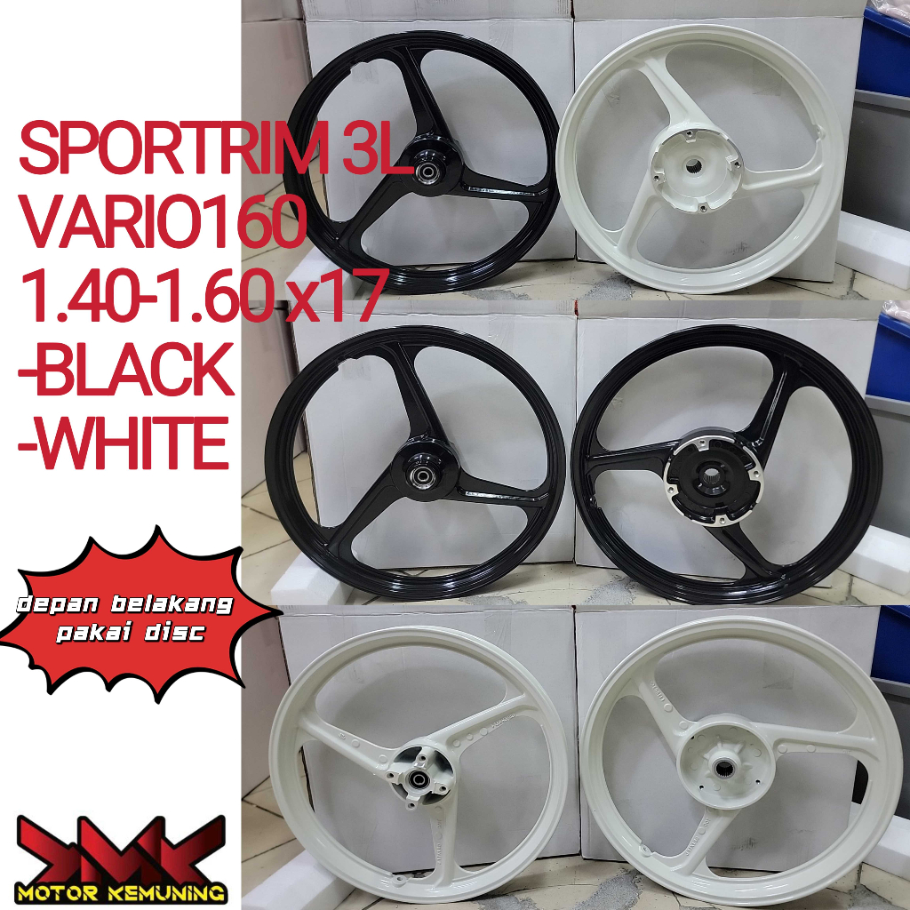 [ FULL COP ENKEI ] SPORT RIM SCOOTER VARIO 160 / VARIO 150 VARIO125 -SPORTRIM 3 BATANG BLACK ...