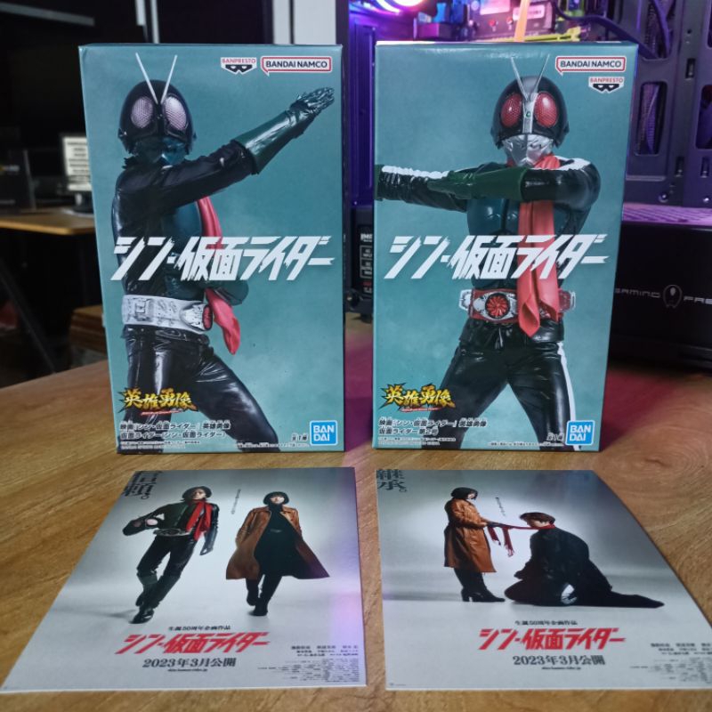 Banpresto Shin Kamen Rider statue Set of Two (back in box) | Shopee ...