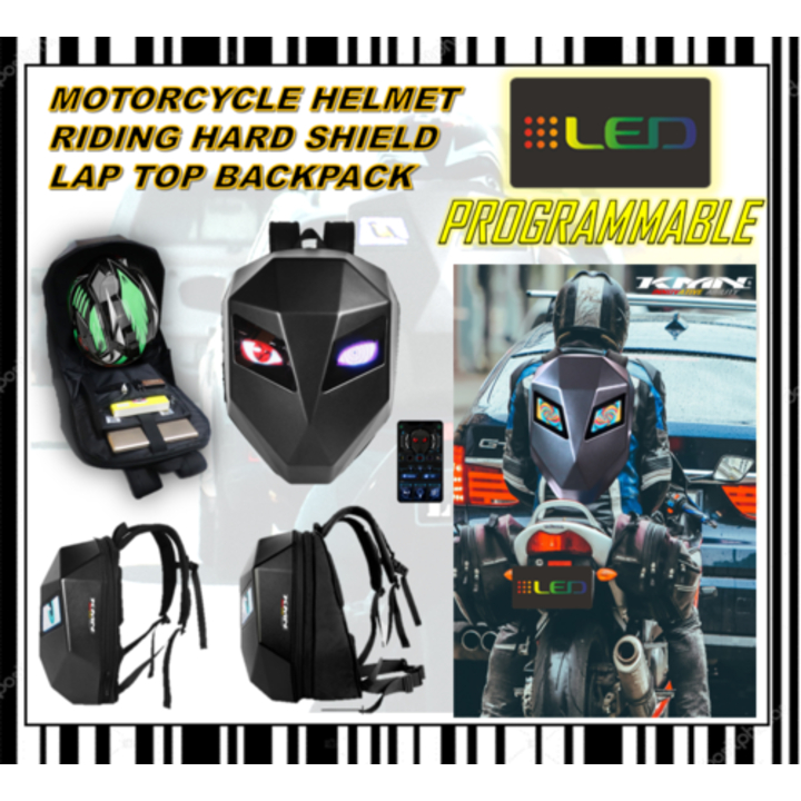 KMN 3D LED PROGRAMMABLE SCREEN WATERPROOF HARD SHIELD MOTORCYCLE HELMET ...