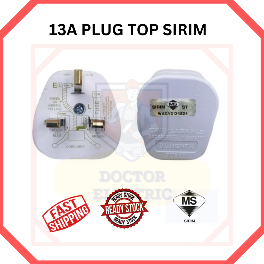 [SIRIM] 13A Plug Top UK Standard / 3 Pin Plug Top / BS Standard ...