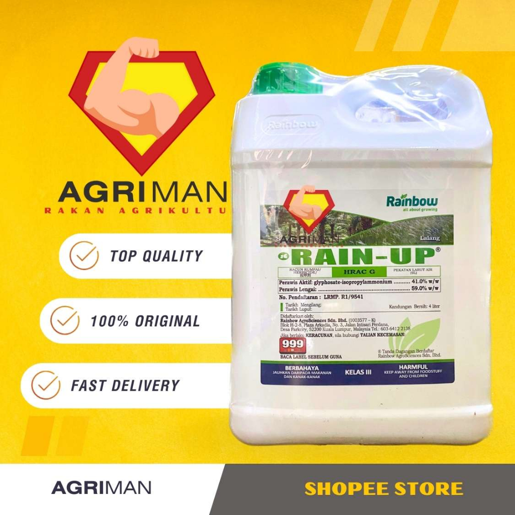 Rainbow Rain-Up 4L - glyphosate-isopropylammonium 41.0% SL (rain up ...
