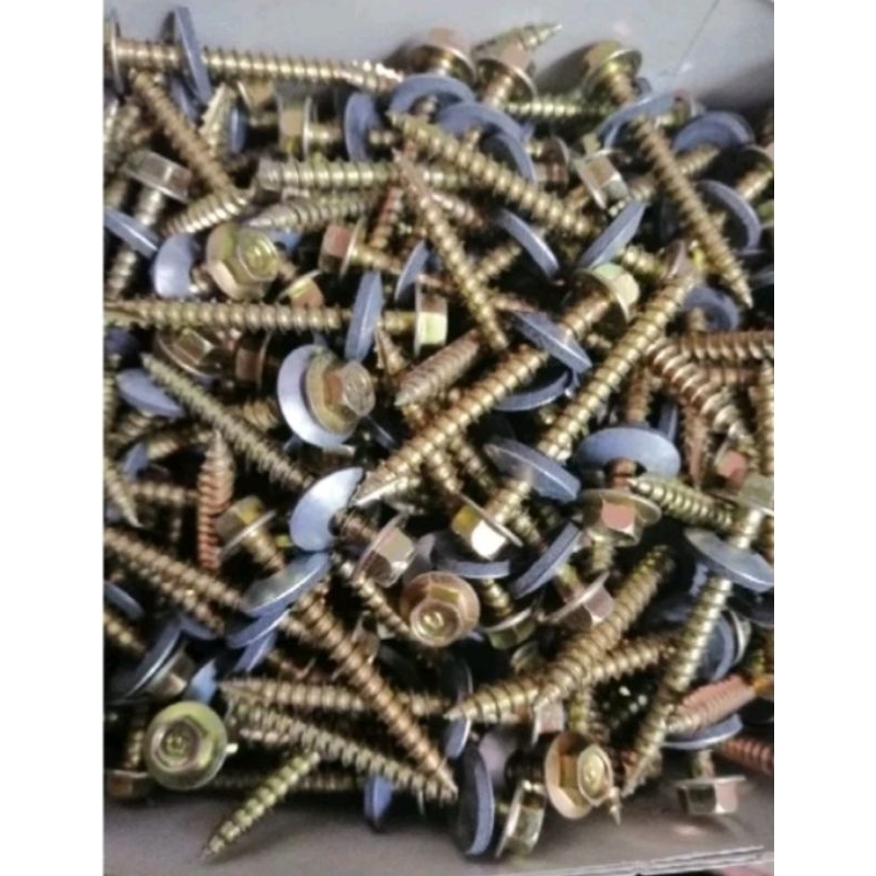 (Wood) Self Drilling Screw/Awning Screw/Skru Atap(# 12 x 5") 20pcs ...