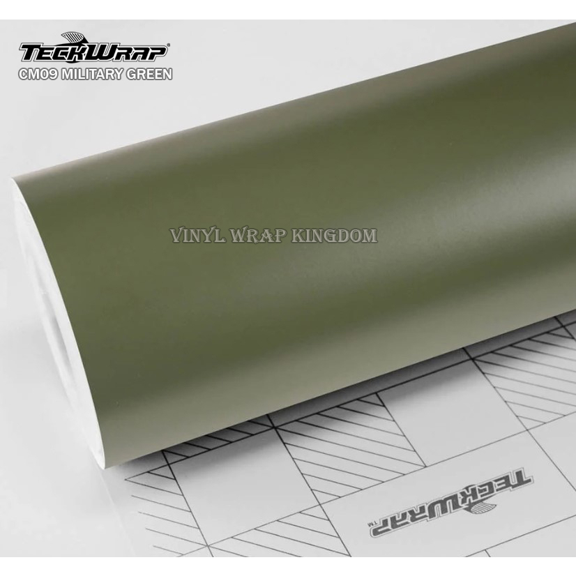 Teckwrap Super Matte MILITARY GREEN CM09 Car Wrap Vinyl Film Bike Phone ...