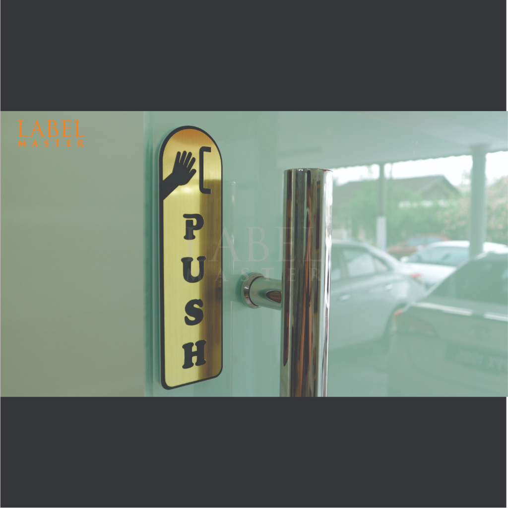 PUSH PULL Door Signage/OPEN CLOSE Door Sign/TOLAK TARIK Sign/BUKA TUTUP ...