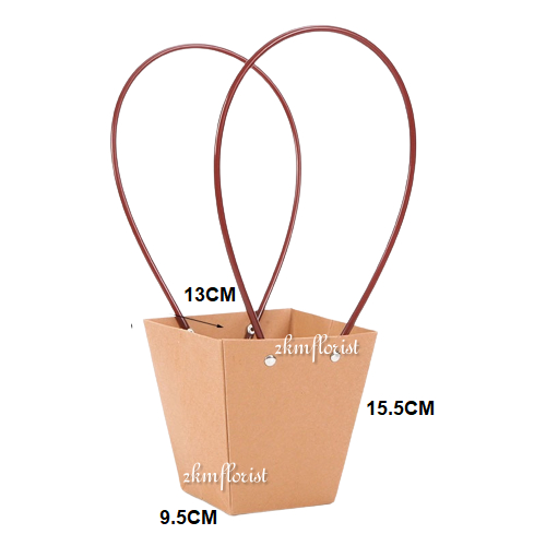 MACAROON TOTE BAG Rectangular Shaped Flower Paper Chain Handle Doorgift ...