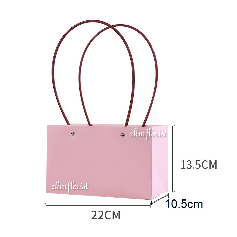 MACAROON TOTE BAG Rectangular Shaped Flower Paper Chain Handle Doorgift ...