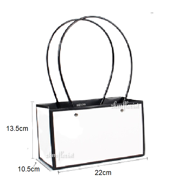 MACAROON TOTE BAG Rectangular Shaped Flower Paper Chain Handle Doorgift ...