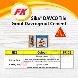 3.5KG SIKA DAVCO Tile Grout Davcogrout Simen Celah Jalur Mosek Cement ...