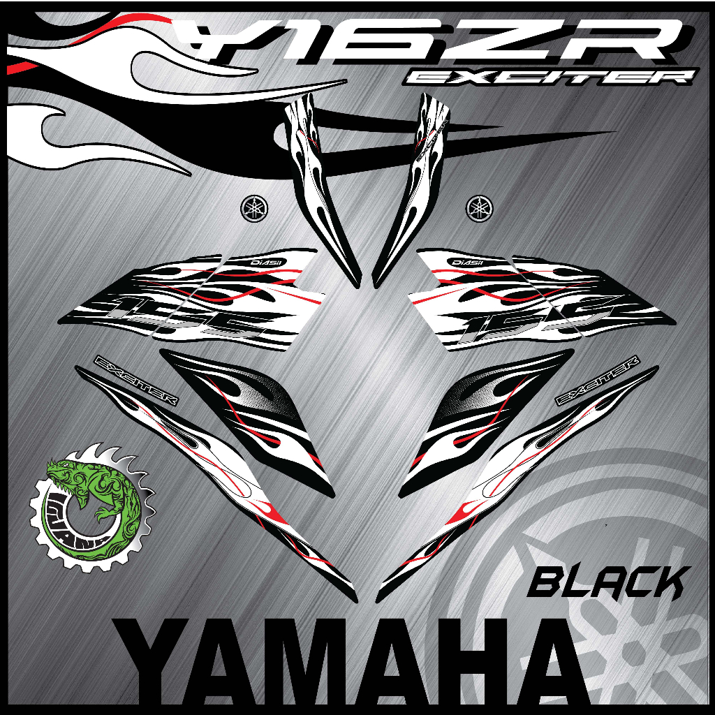 STRIPE MOTOR YAMAHA Y16ZR / Y155 EXCITER FIRE 2023 BODY STICKER CUSTOM ...