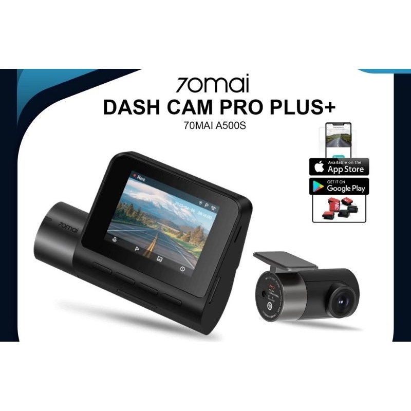 70mai A500 A500S Pro Plus with Rear Cam 1944P Dashcam Built-in GPS ...