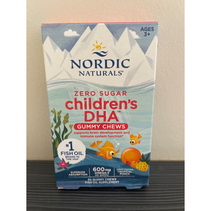 Nordic Naturals Children’s DHA Gummies Ages 3+ Tropical Punch 600mg 30 ...