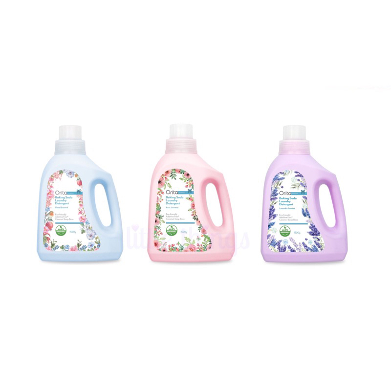 ORITA Baking Soda Laundry Detergent 1500g Floral / Lavender / Rose Eco ...