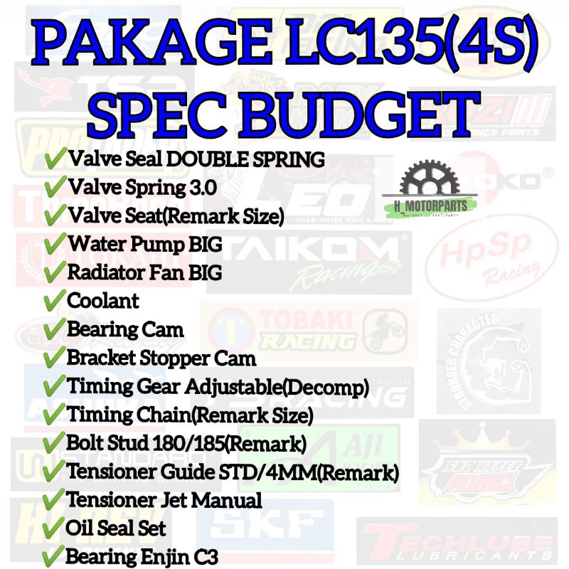 LC135 RACING PAKAGE SPEC BUDGET 57MM 63MM 66MM 68MM LEO HPSP AJI ...