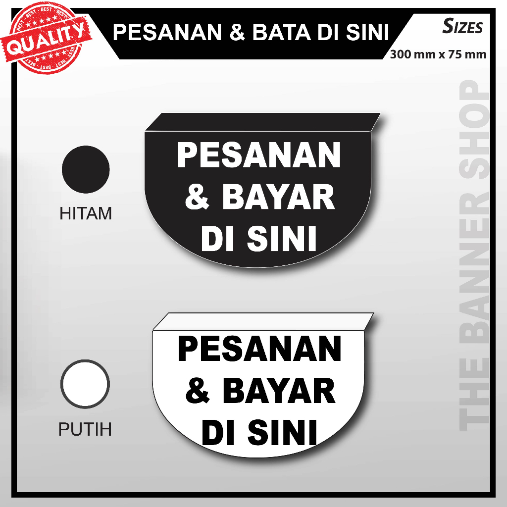 Please Order Here Sign, Pick Up Here Sign, Sila Bayar Di Sini Acrylic L ...