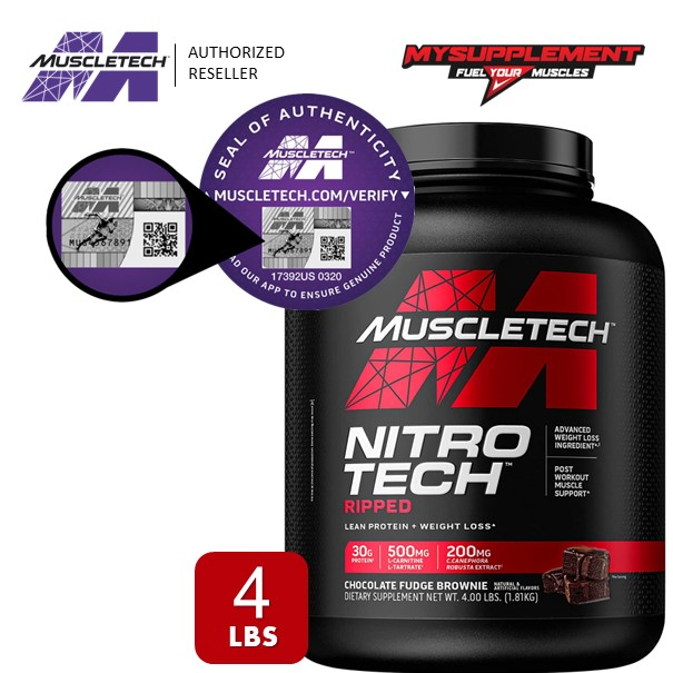 Muscletech Nitrotech Ripped 4lbs / nitro tech | Shopee Malaysia