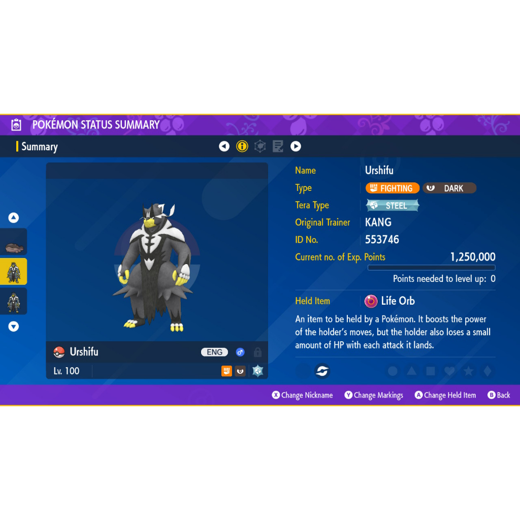 Pokemon Scarlet & Violet - 6IV Urshifu - Single-Strike Style [Ranked Battle Best Build] | Shopee ...