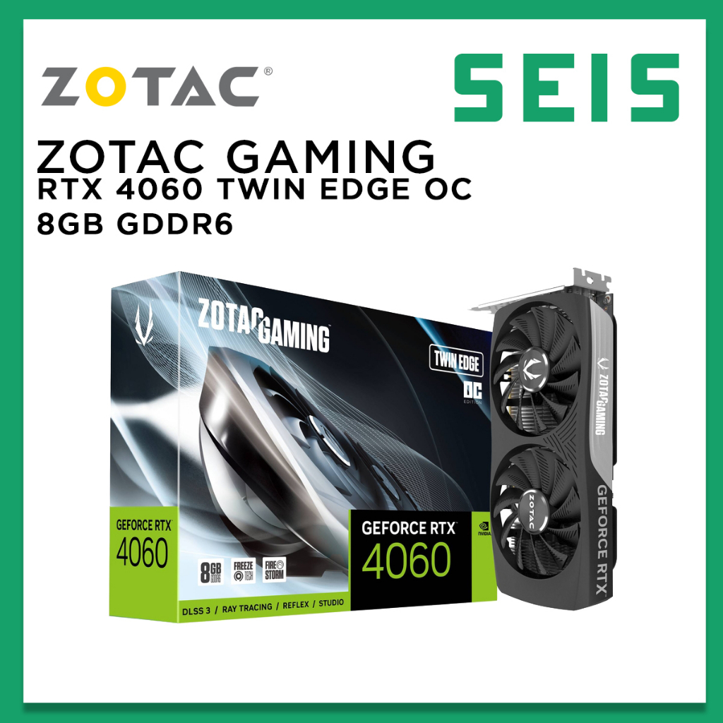 ZOTAC Gaming GeForce RTX 4060 Twin Edge OC 8GB GDDR6 GPU Graphic Card | Shopee Malaysia