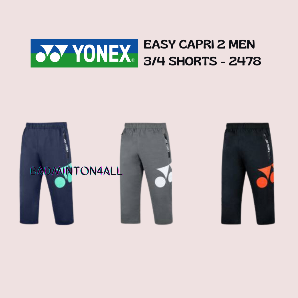 YONEX EASY CAPRI 2 MENS 3/4 SHORTS 2478 | Shopee Malaysia