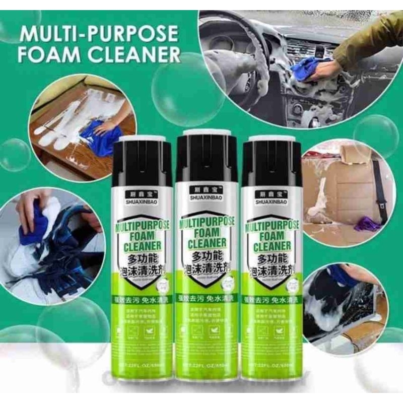 Multi-Purpose Foam Cleaner 650ml With Head Brush Pencuci Serbaguna Sofa ...