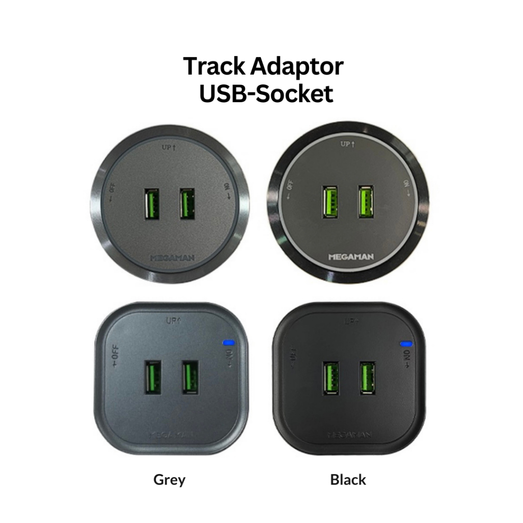 MEGAMAN Power Track Socket with Universal / 13A Power Socket / USB ...